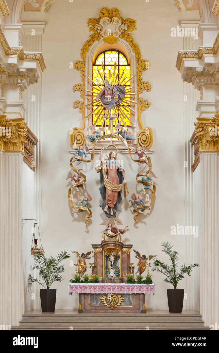 Wallfahrtskirche Maria-Hilf, Freystadt, Hochaltar, Hochbarock, erbaut 1712 - 1714 von ...