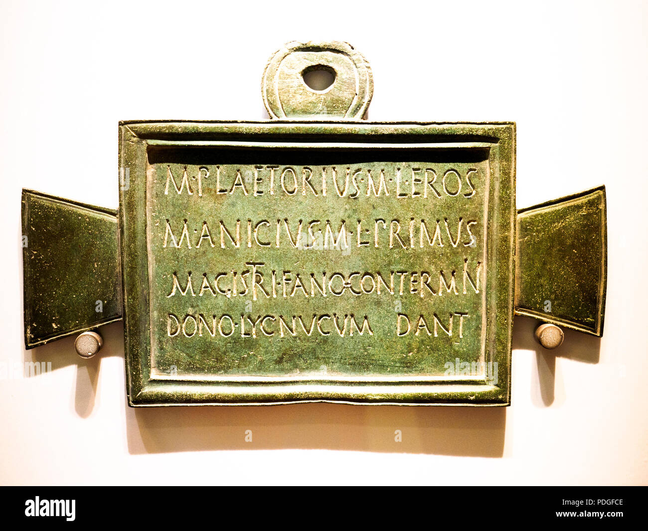 Roman inscription bronze hi-res stock photography and images - Alamy