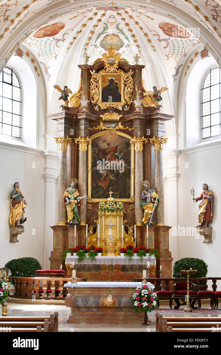 Neustadt an der Waldnaab, Pfarrkirche St. Georg, Barock, Hochaltar ...