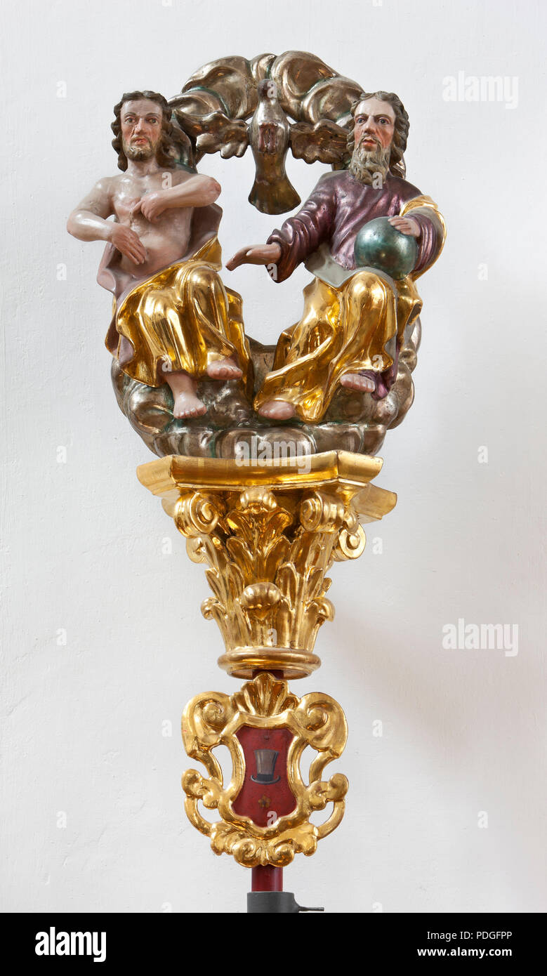 Neustadt an der Waldnaab, Pfarrkirche St. Georg, Barock, Zunftstange ...