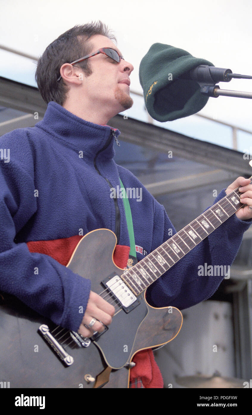 Menswear Johnny Dean BBC Radio 1 One Roadshow Blackpool lights switch ...