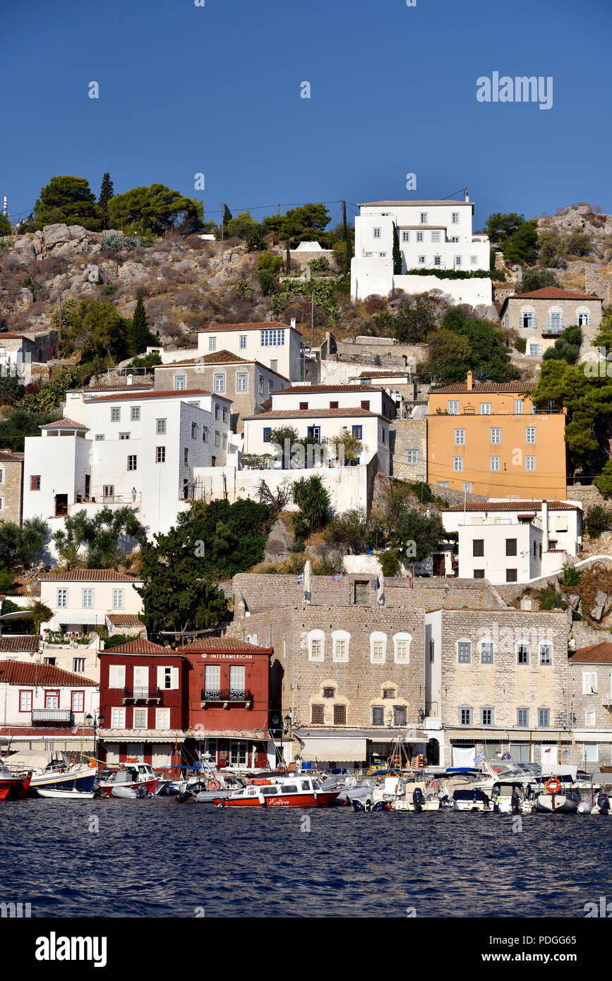 Hydra town in Hydra island, Greece Stock Photo - Alamy