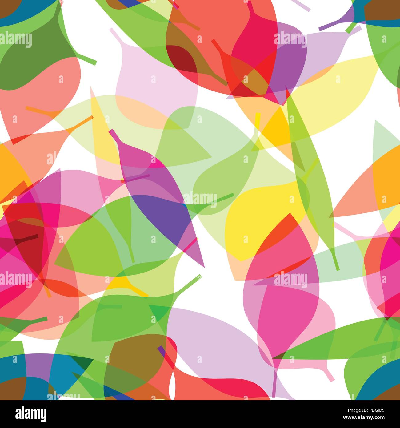 Colorful leaf abstract seamless background vector illustration Stock ...
