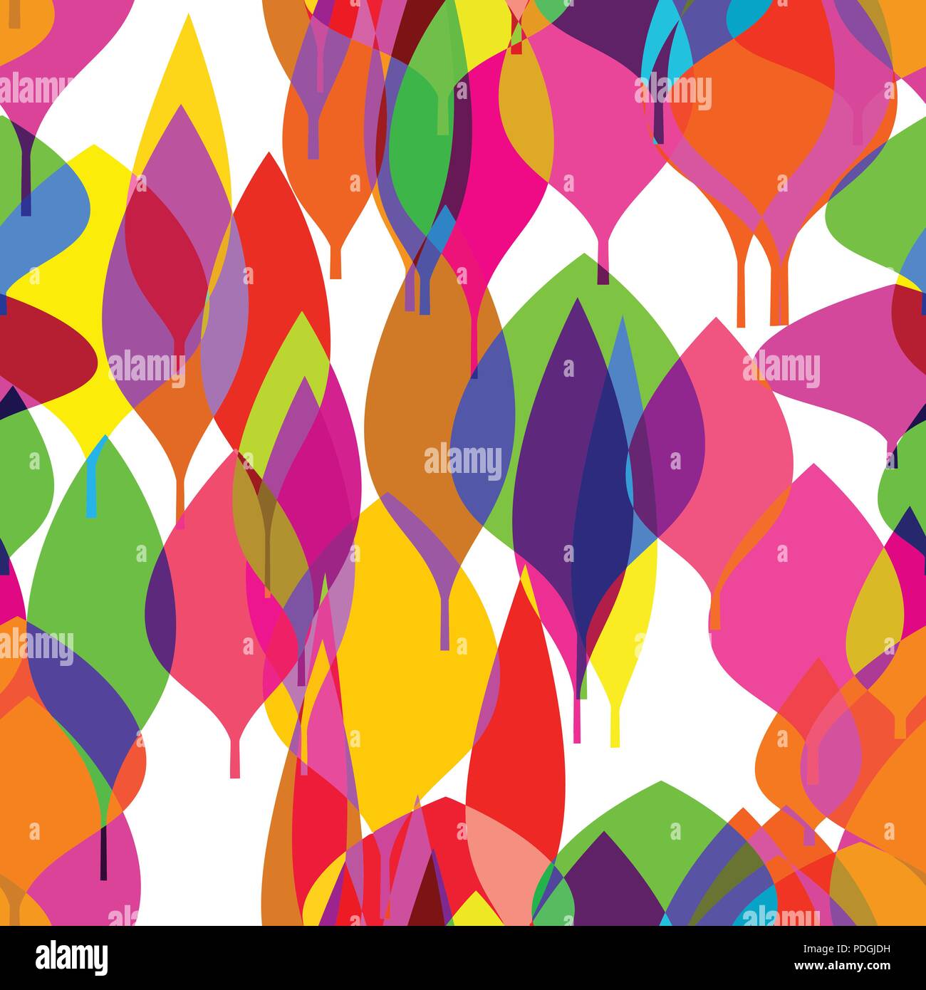 Colorful leaf abstract seamless background vector illustration Stock ...