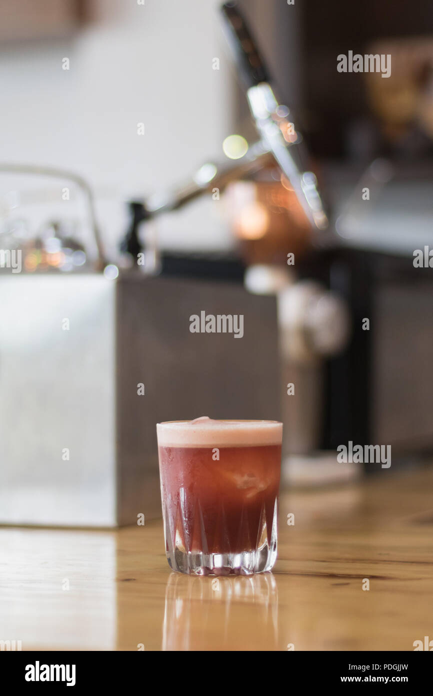 Nitro Cold Brew Mix berries Tea.Rose Pink Mixed berries tea Stock Photo ...