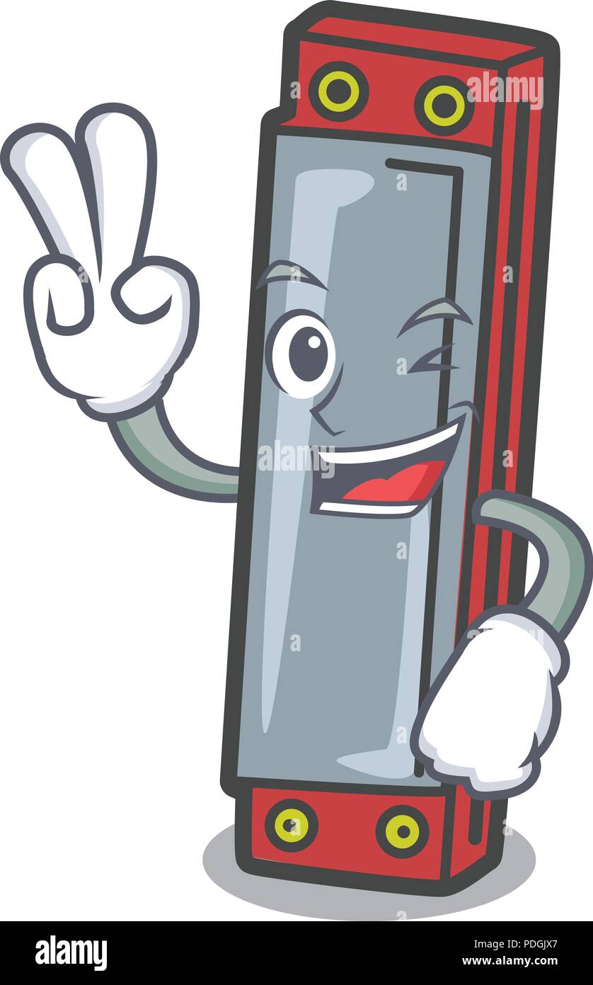 Two finger harmonica character cartoon style Stock Vector Image & Art ...