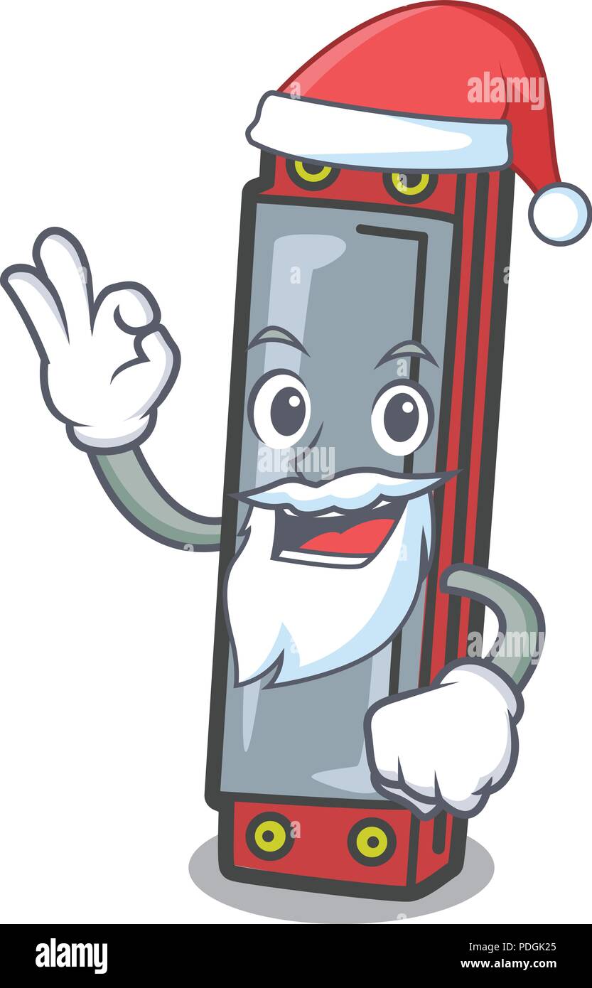 Santa harmonica mascot cartoon style Stock Vector Image & Art - Alamy