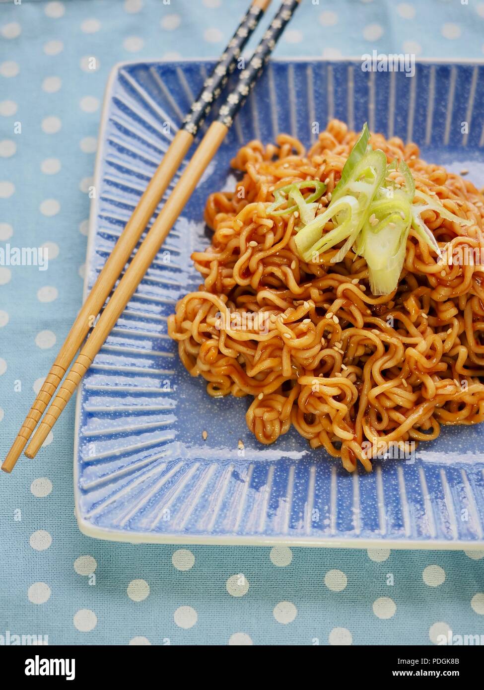 Asian food Bibim Ramen Stock Photo - Alamy
