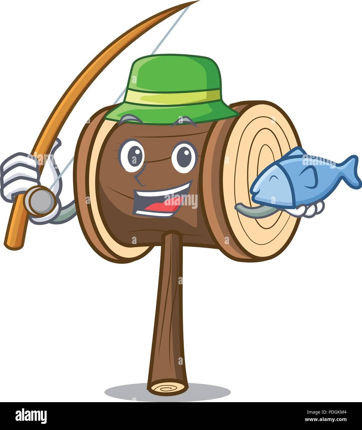 Fishing mallet mascot cartoon style Stock Vector Image & Art - Alamy