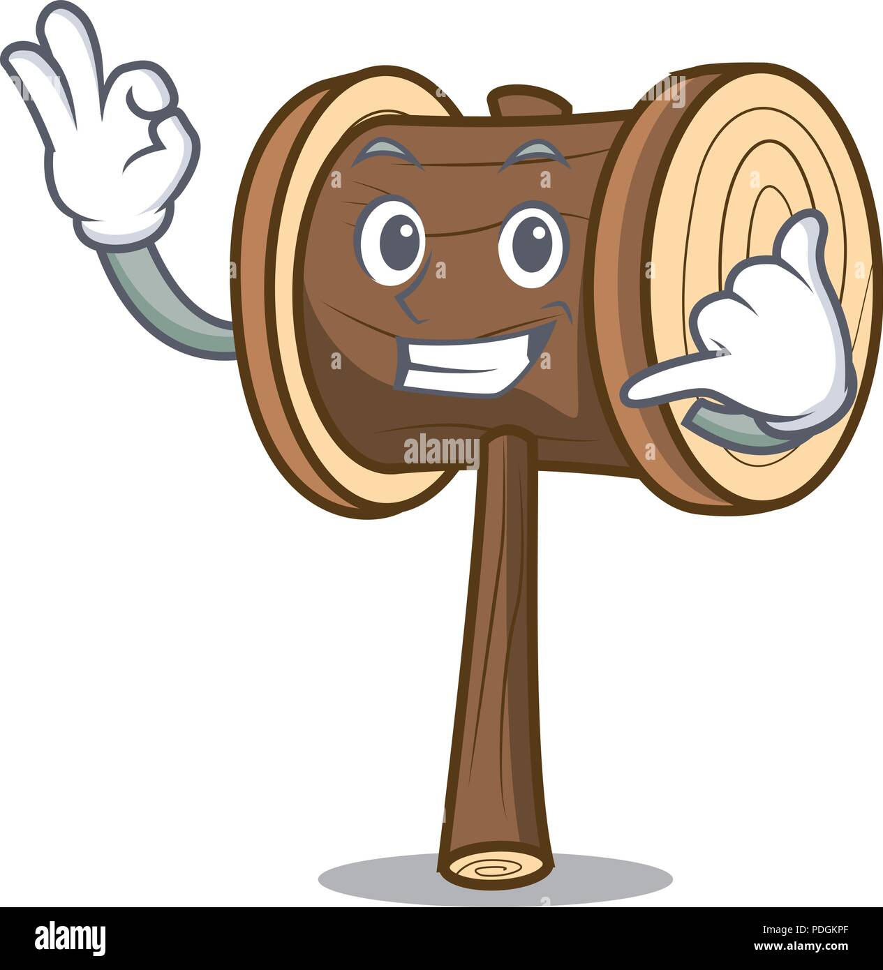 Call me mallet mascot cartoon style Stock Vector Image & Art - Alamy