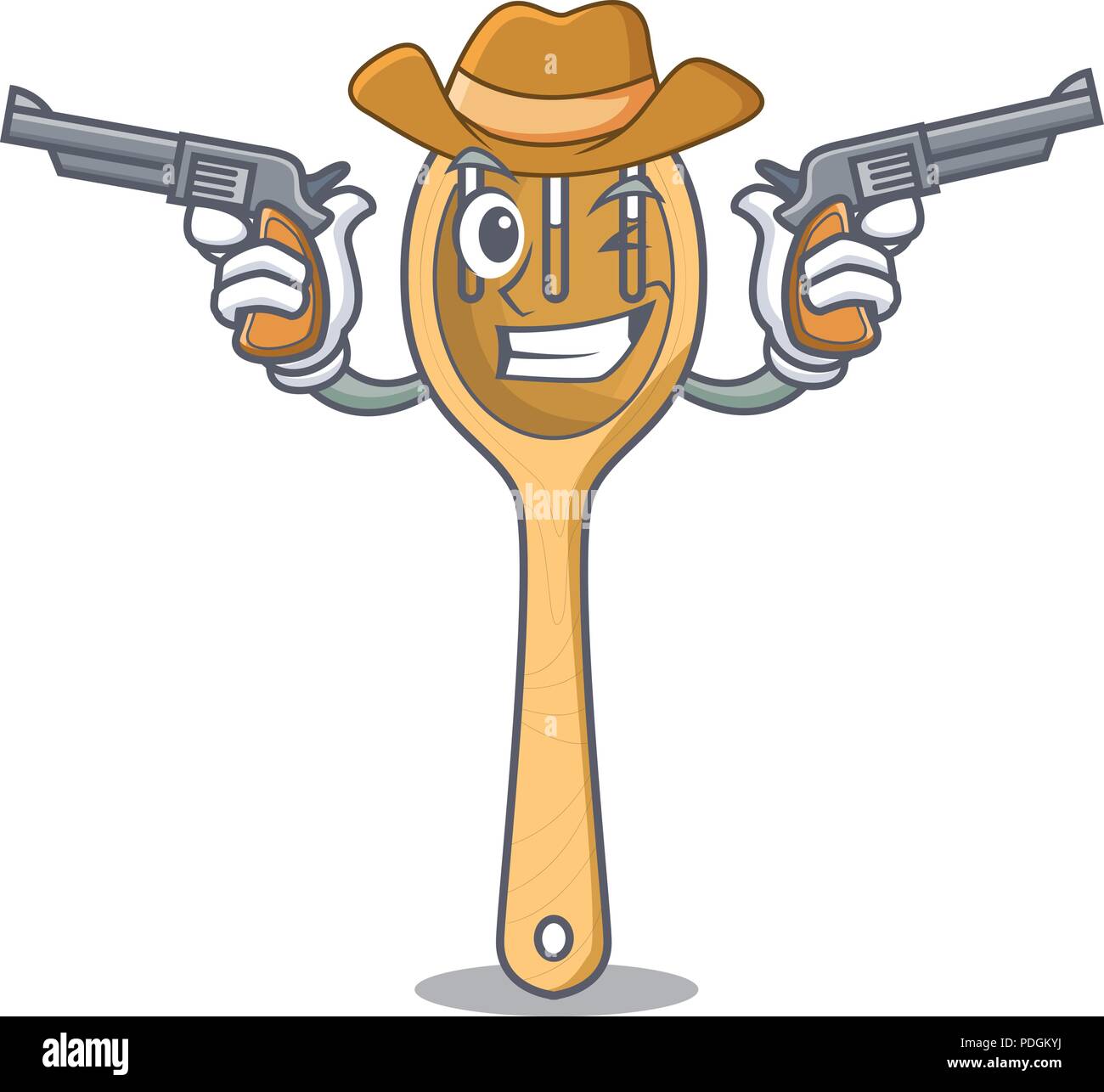Cowboy wooden fork character cartoon Stock Vector Image & Art - Alamy