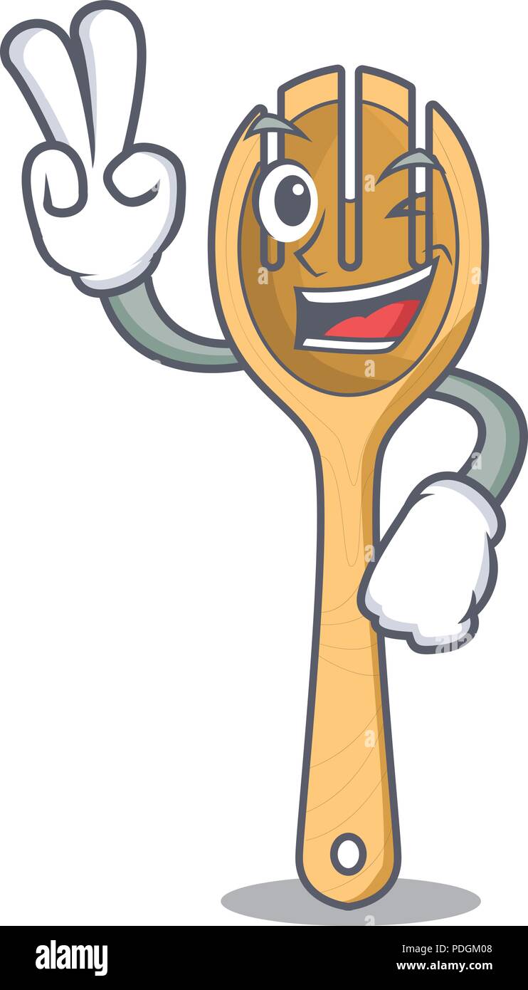 Two finger wooden fork character cartoon Stock Vector Image & Art - Alamy