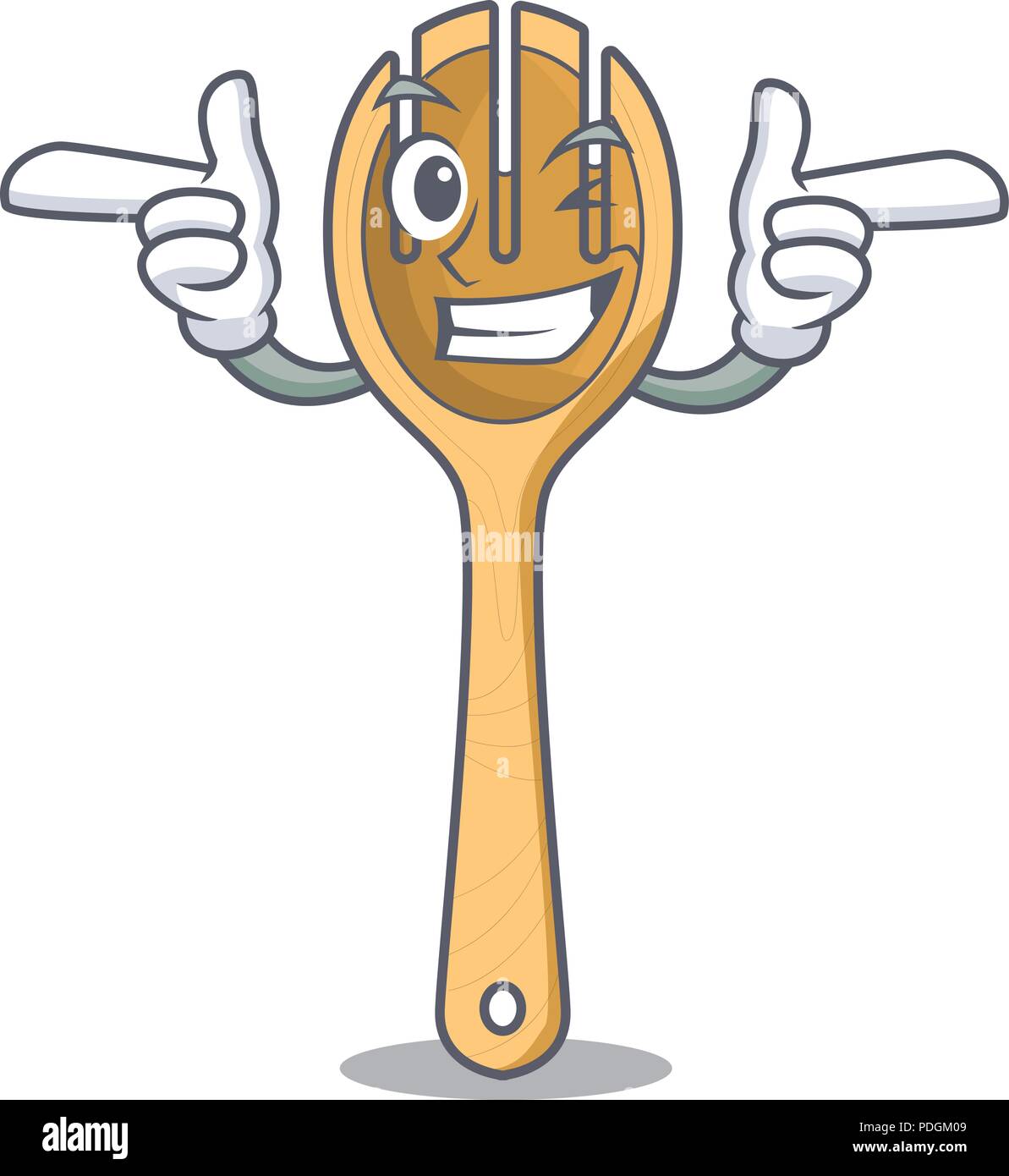 Studio shot wooden fork Stock Vector Images - Alamy