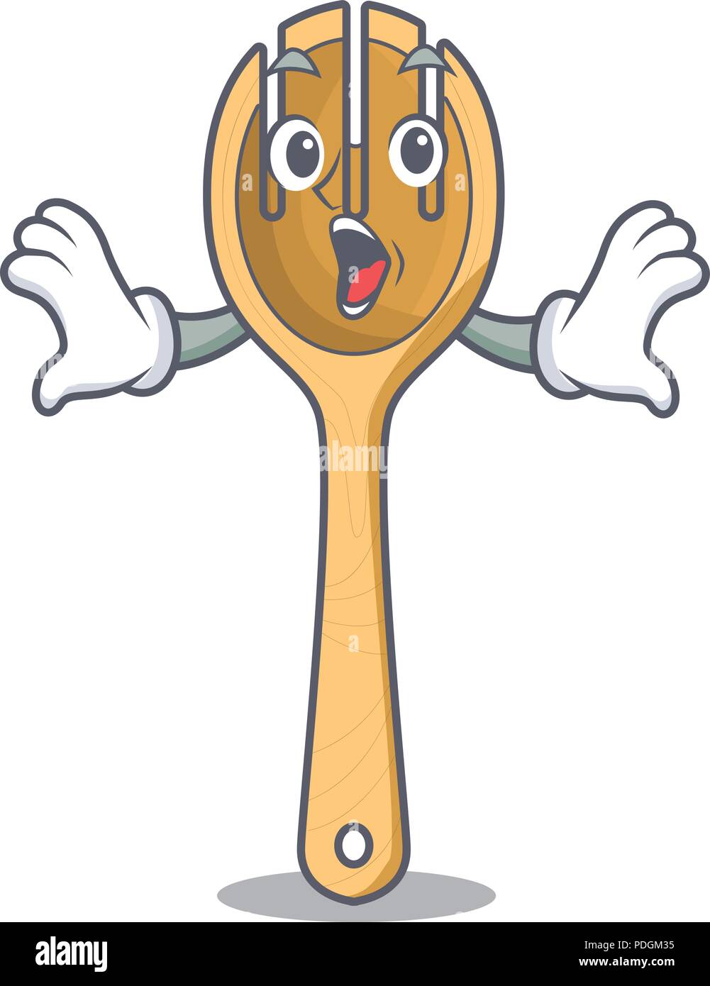 Surprised wooden fork mascot cartoon Stock Vector Image & Art - Alamy