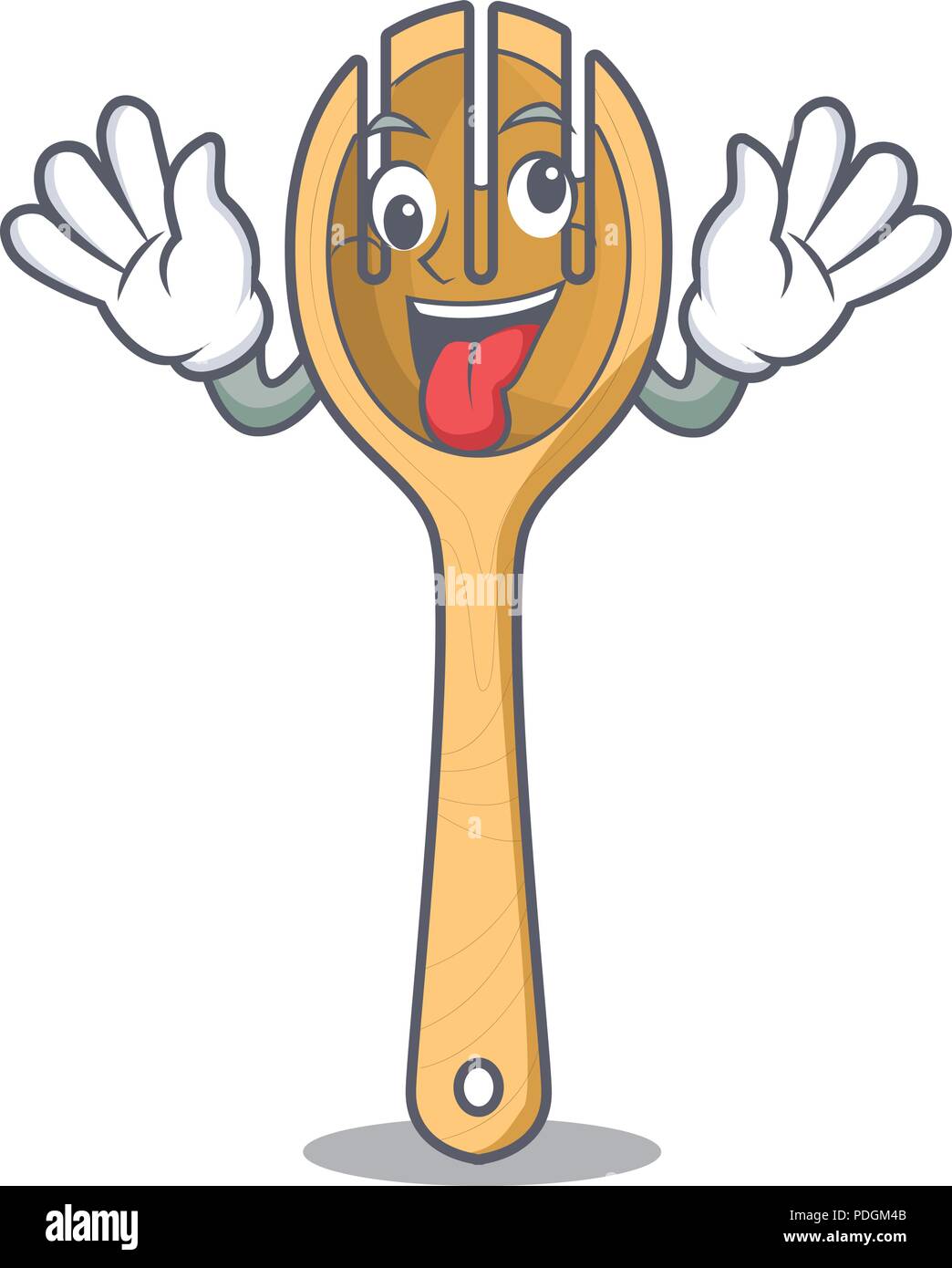 Crazy wooden fork mascot cartoon Stock Vector Image & Art - Alamy