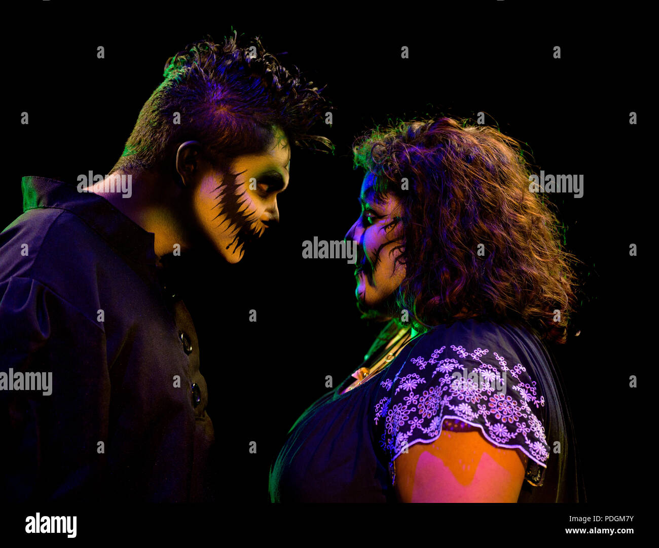 Latino male and female models with a more horror and halloween style ...