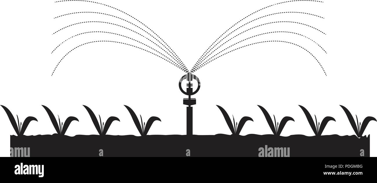 Vector Automatic Sprinklers Watering system for plants, farms, gardens ...
