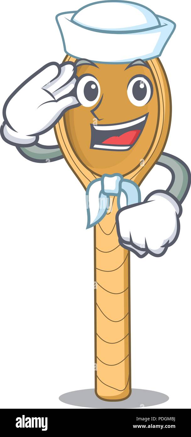 Sailor wooden spoon character cartoon Stock Vector Image & Art - Alamy