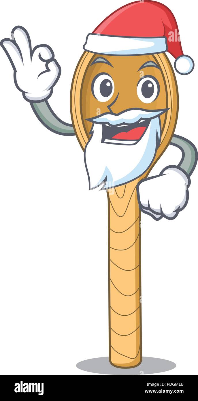 Santa wooden spoon mascot cartoon Stock Vector Image & Art - Alamy