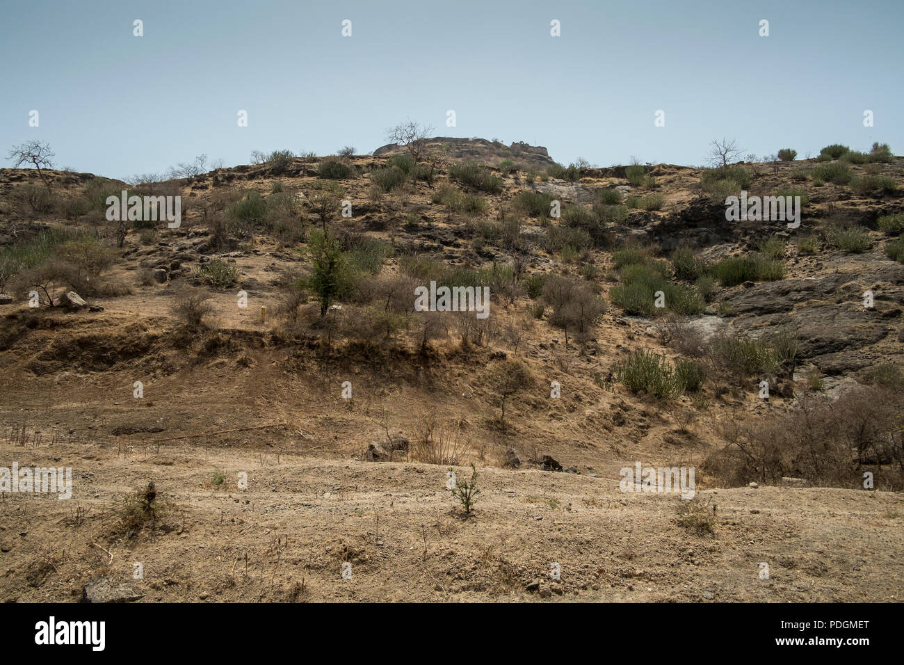 The National Highway 3 near Chandwad, ahead of Nashik. These hills were ...