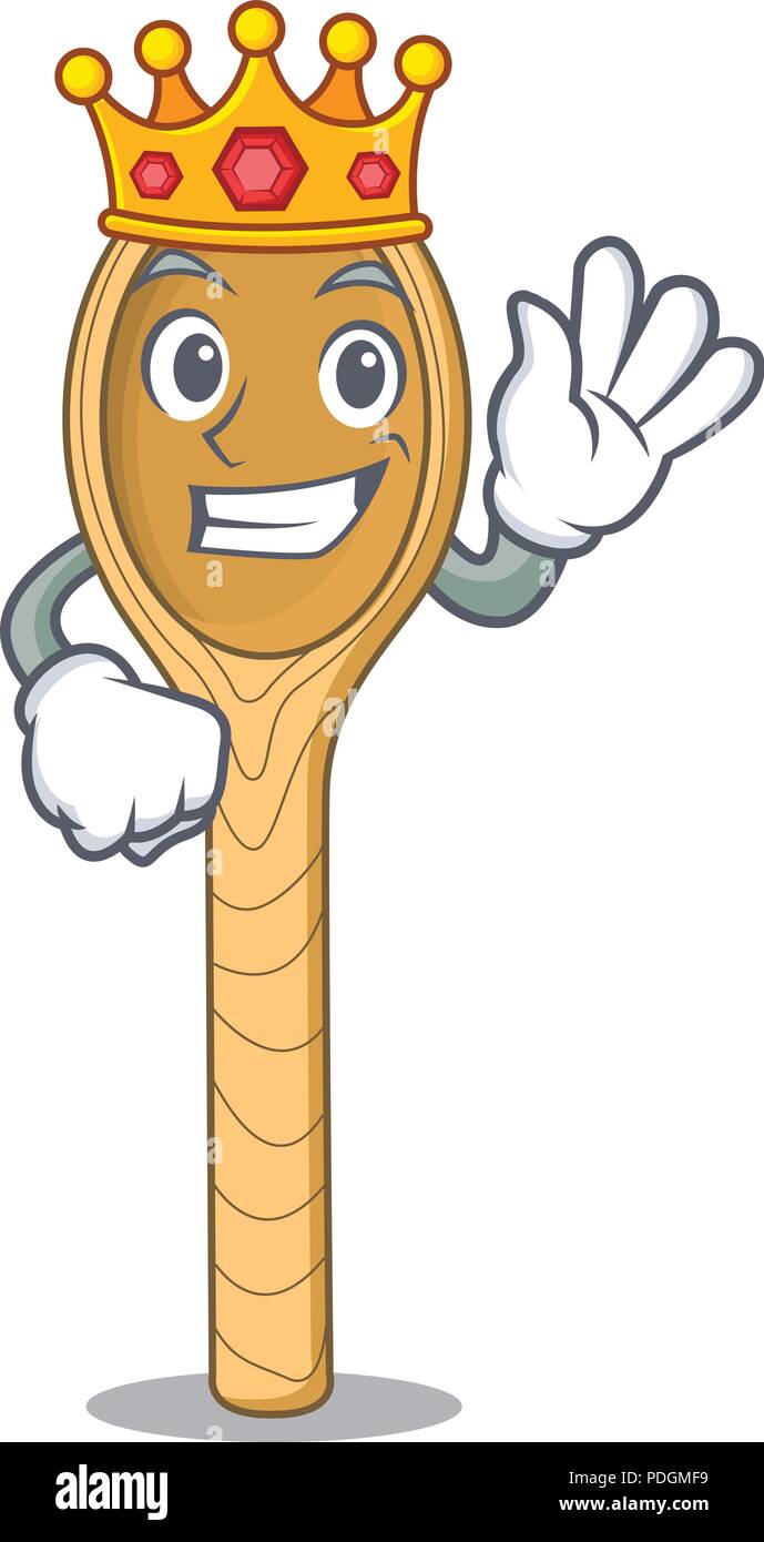 King wooden spoon mascot cartoon Stock Vector Image & Art - Alamy