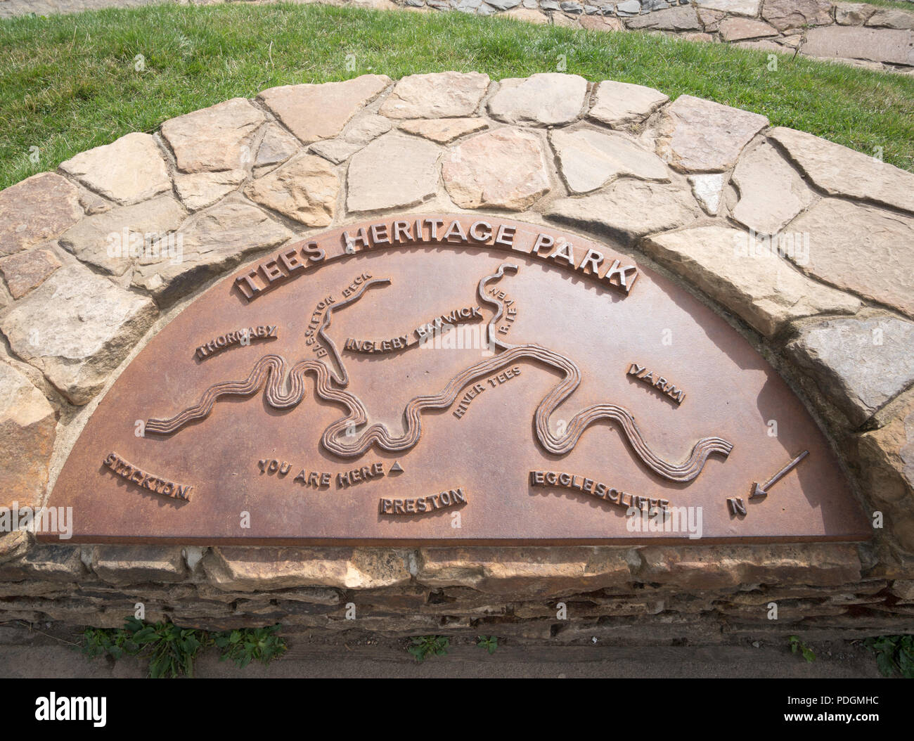 Cast Iron map, Tees Heritage Park, Preston Park, Stockton-on-Tees ...