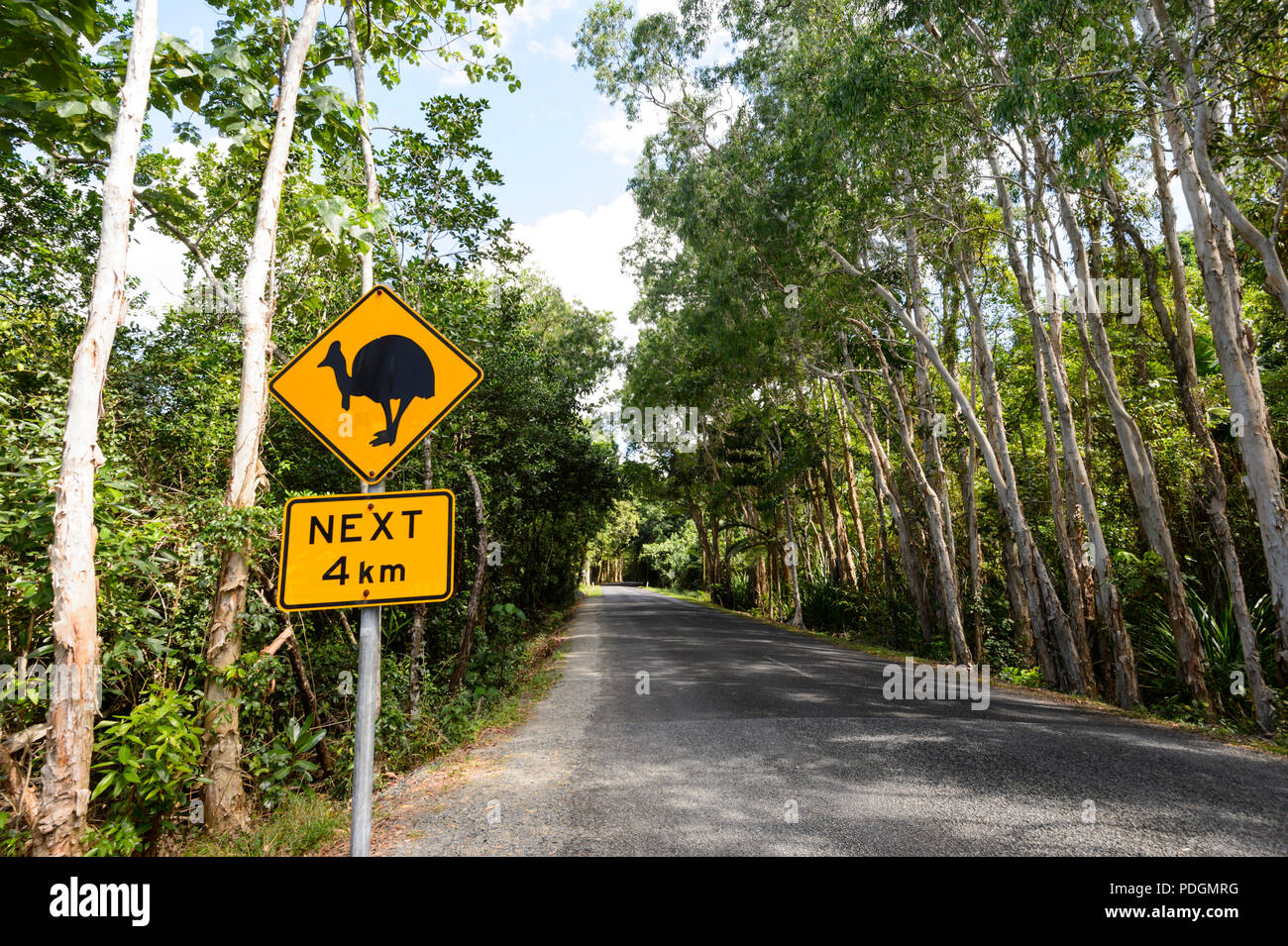 Wildlife road hazard sign hi-res stock photography and images - Alamy