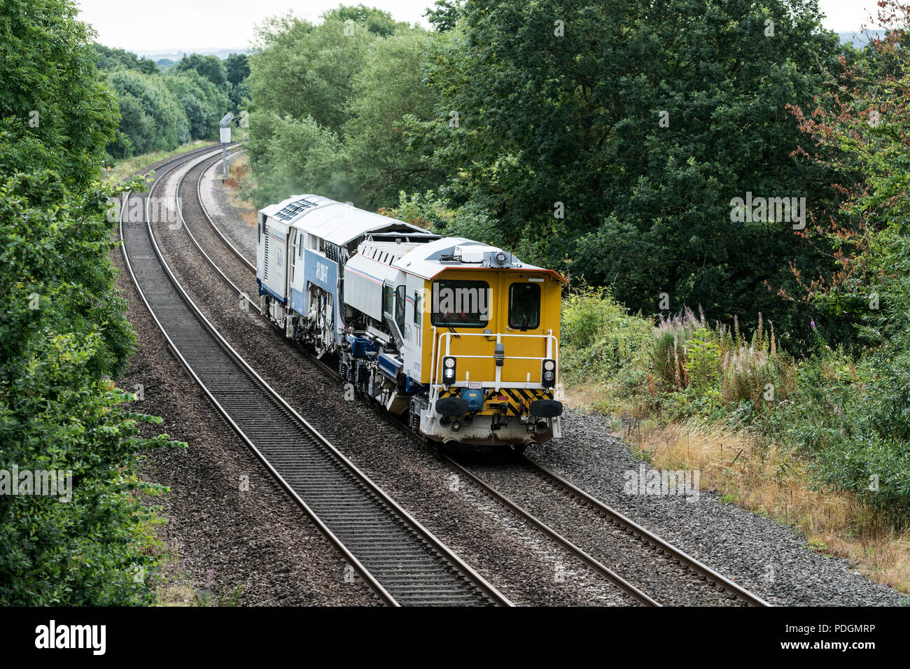 SB Rail Plasser and Theurer track machine (DR77002) at Hatton Bank ...