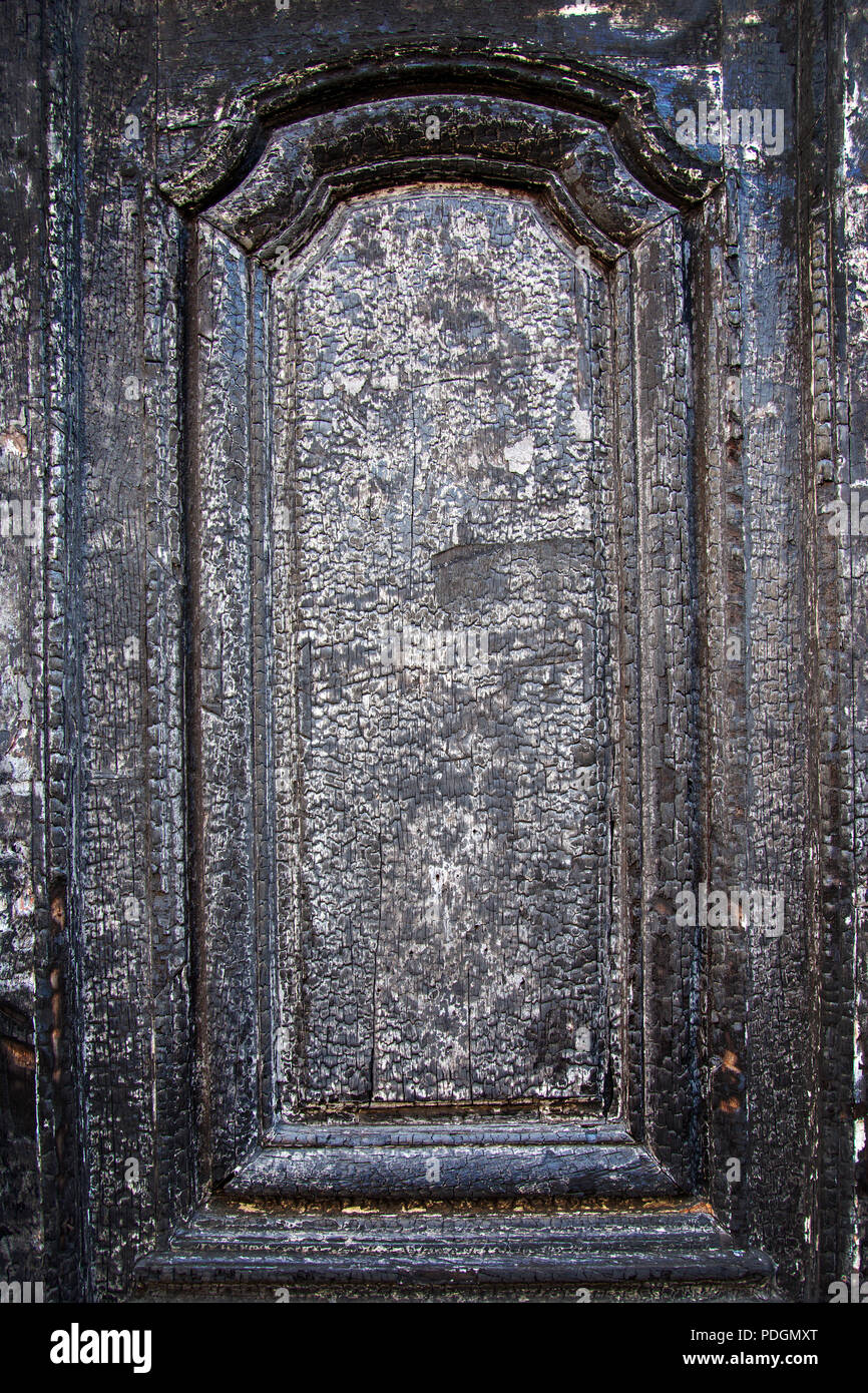 Charred Wood Door Stock Photo - Alamy