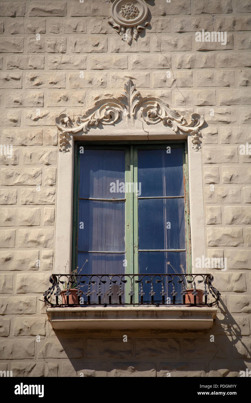 Balcony Window in Sitges, Spain Stock Photo - Alamy