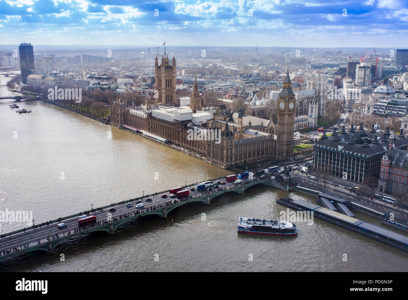 London city aerial view hi-res stock photography and images - Alamy