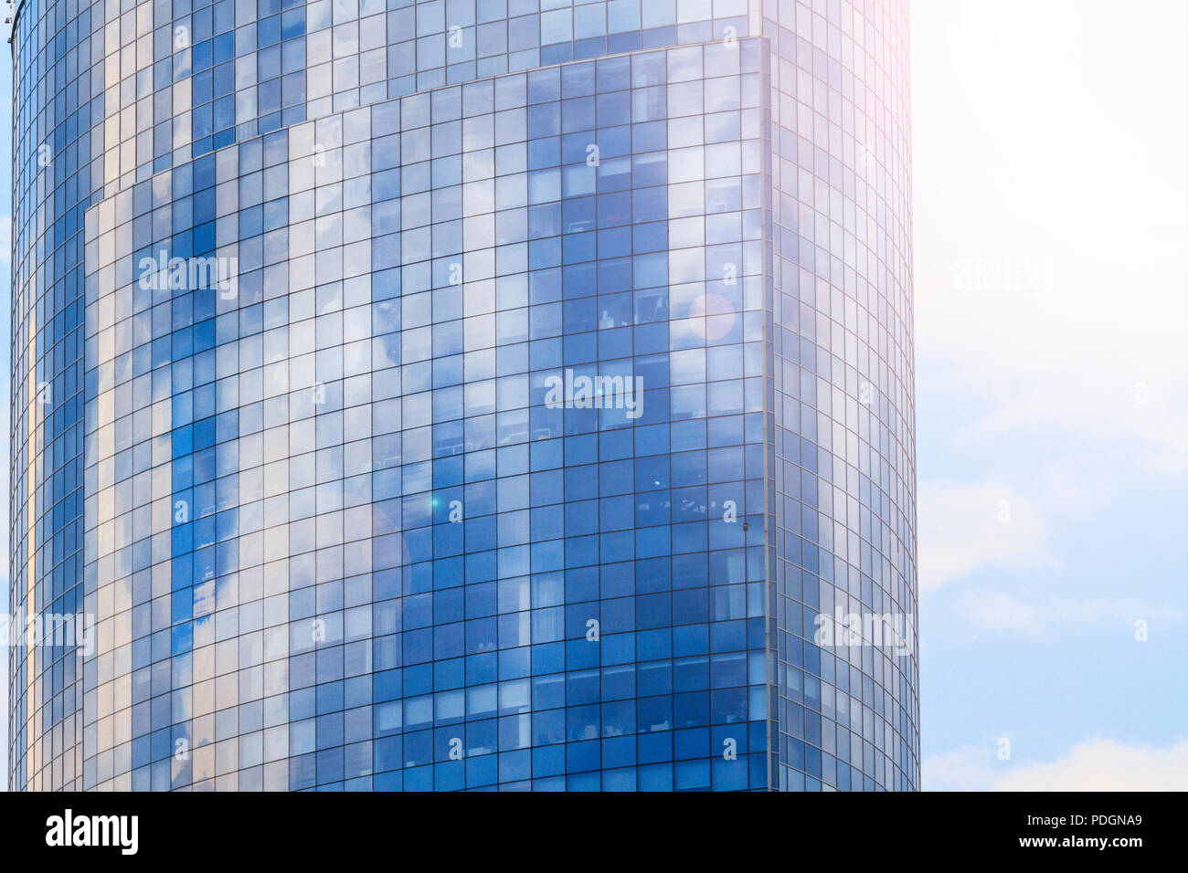 business center with glass and sunshine, architecture, place of work ...