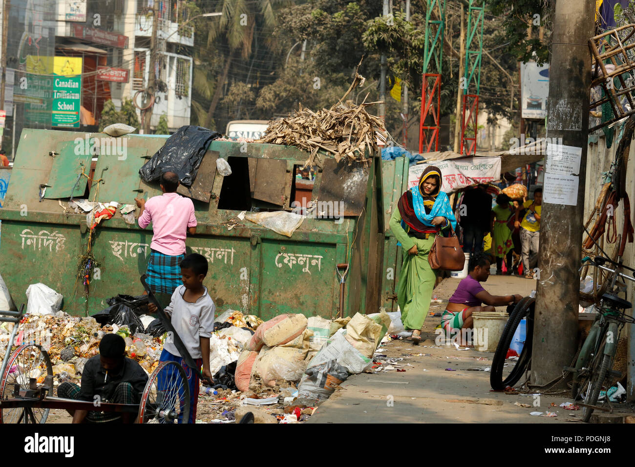 Garbage-littered on the streets is the common scenario in Dhaka, the ...