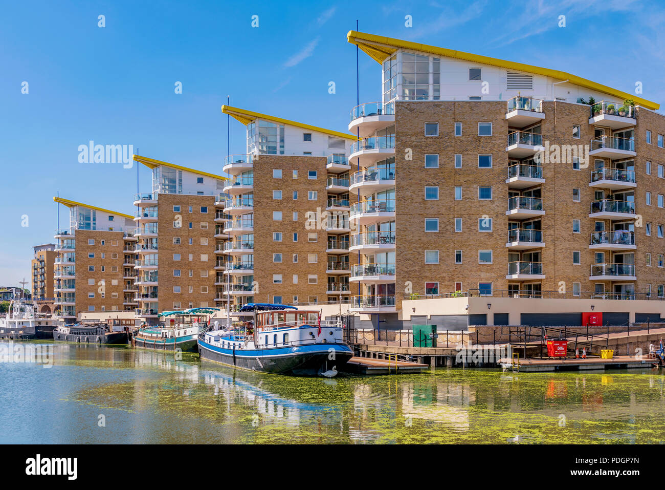 LONDON, UNITED KINGDOM - JUNE 06: This is a view of waterfront ...