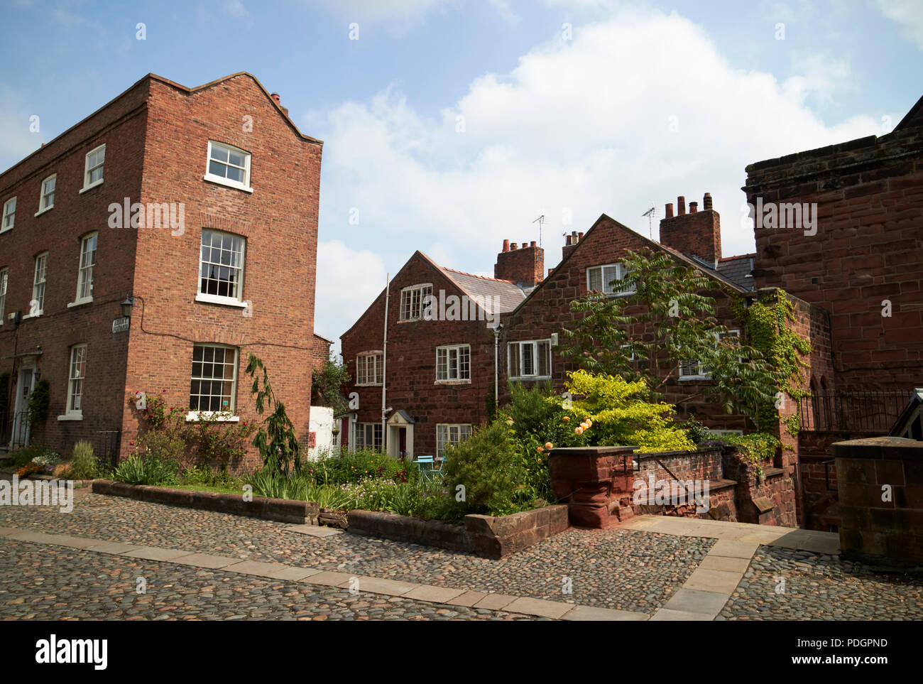 older sandstone cottages of abbey court in abbey square georgian listed square chester cheshire ...