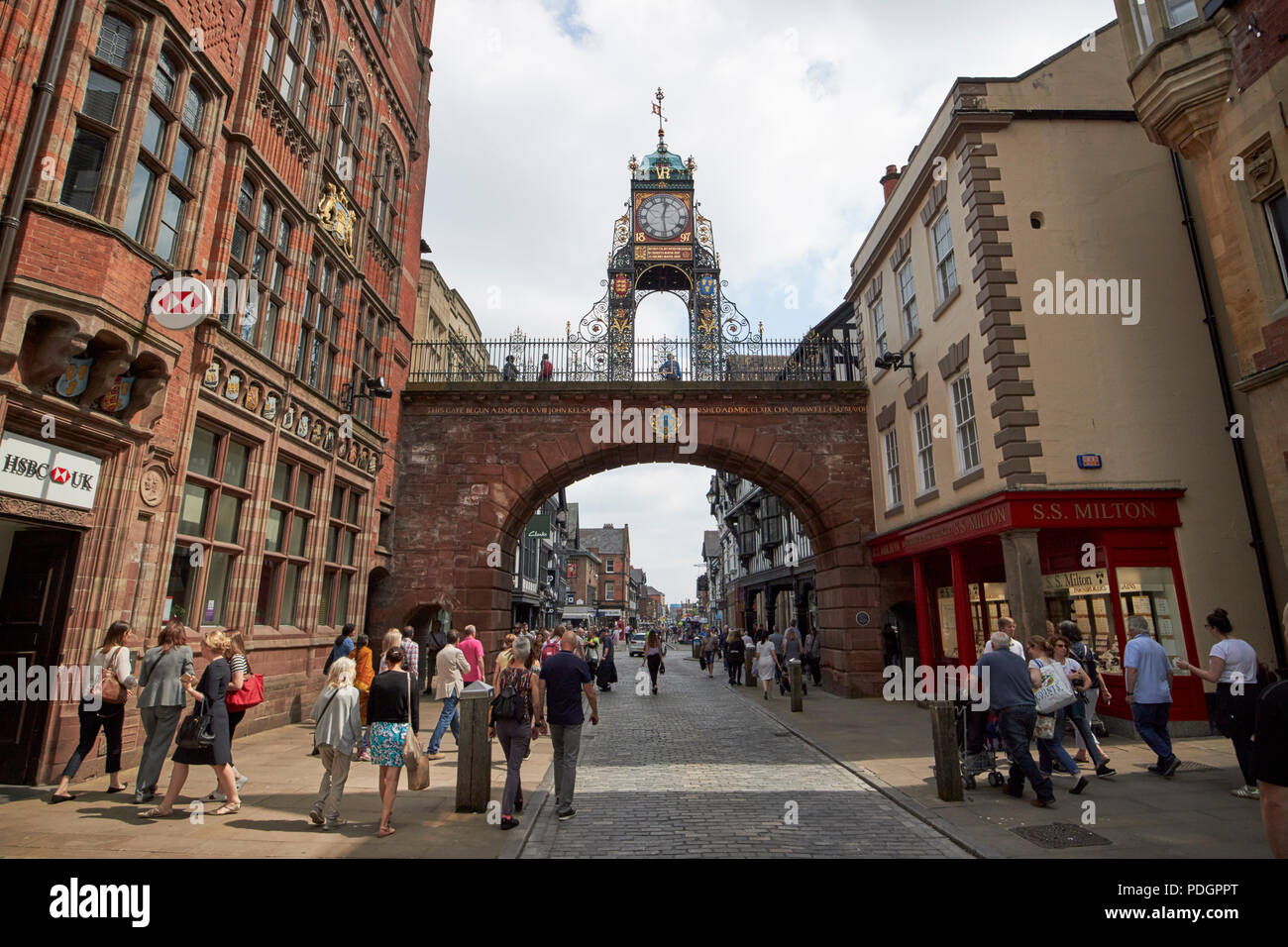 eastgate with ornate clock tower in chester city walls eastgate street ...