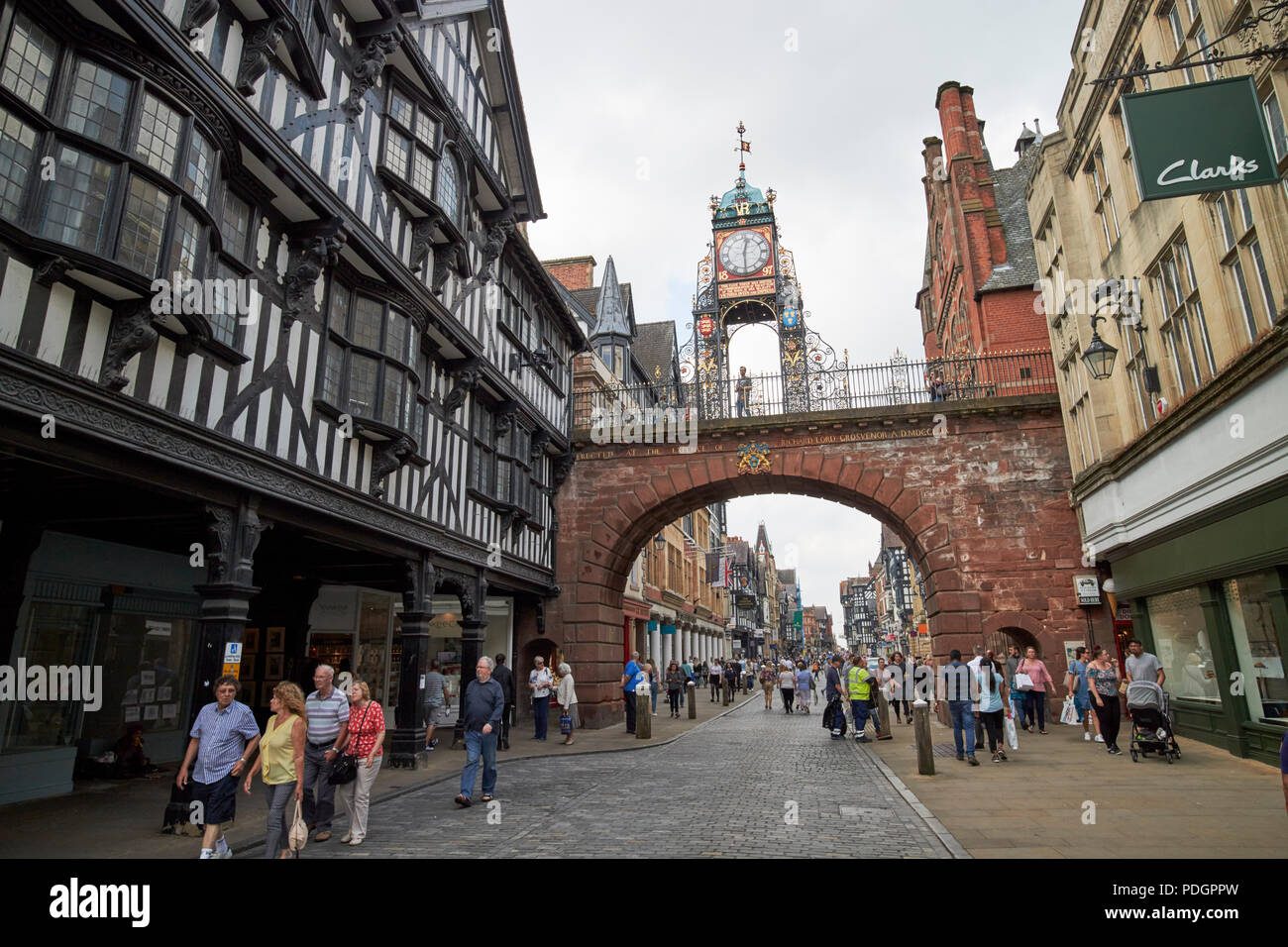 eastgate with ornate clock tower in chester city walls eastgate street ...