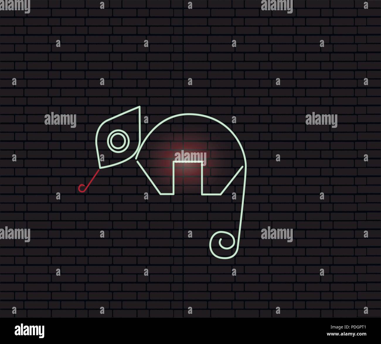 neon sign of an iguana Stock Vector Image & Art - Alamy