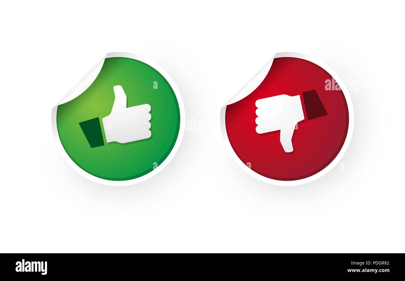 Thumbs up sticker icons Stock Vector Images - Alamy
