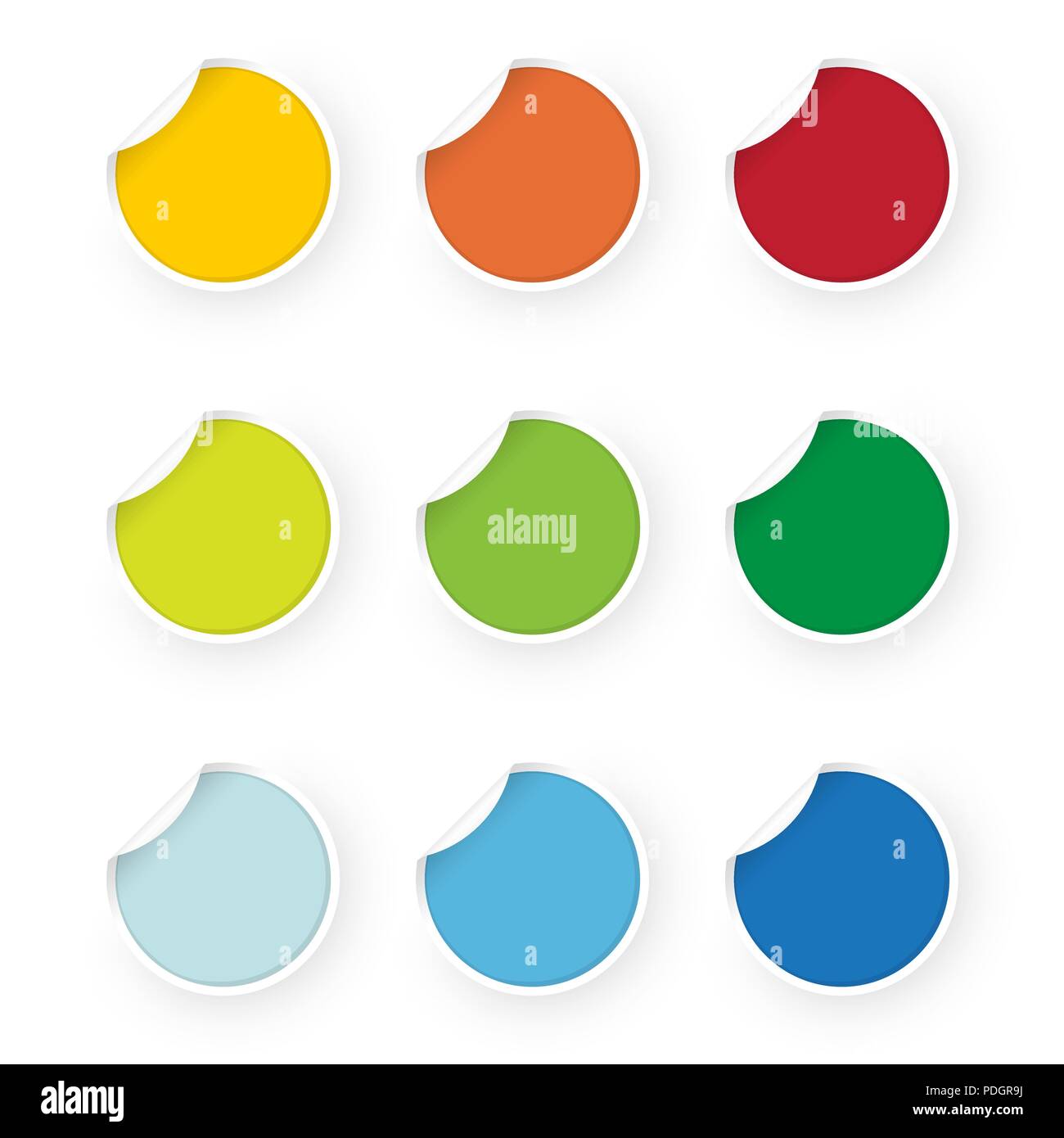 Set colored note stickers hi-res stock photography and images - Alamy