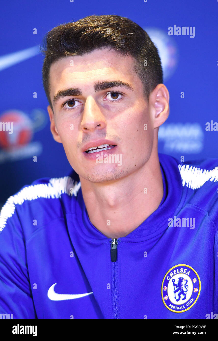 Chelsea goalkeeper Kepa Arrizabalaga during the press conference at ...