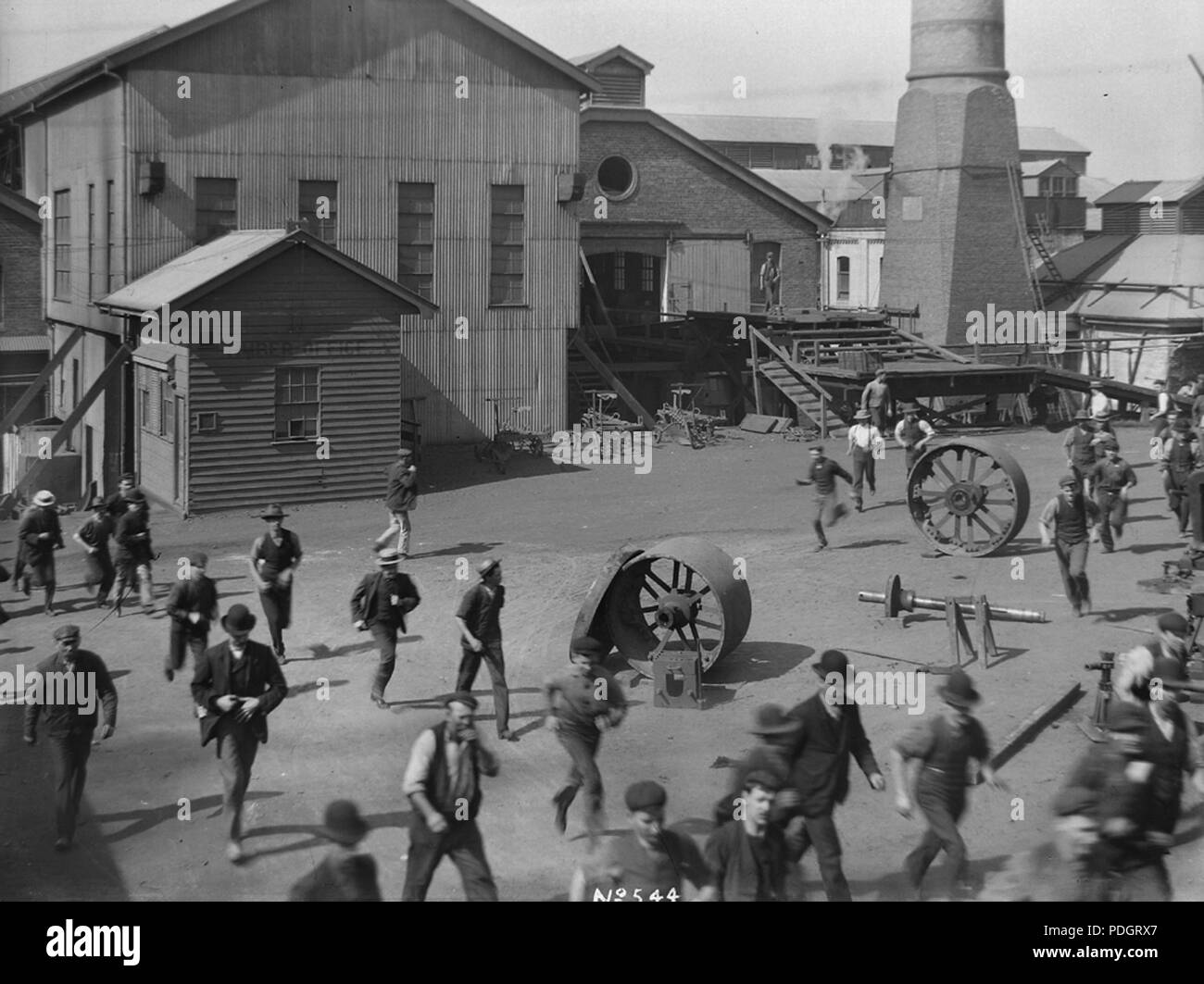 Industrial factory men in factory Black and White Stock Photos & Images ...