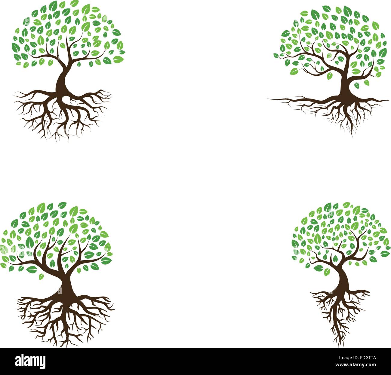 Logos of green Tree leaf ecology nature element vector Stock Vector ...