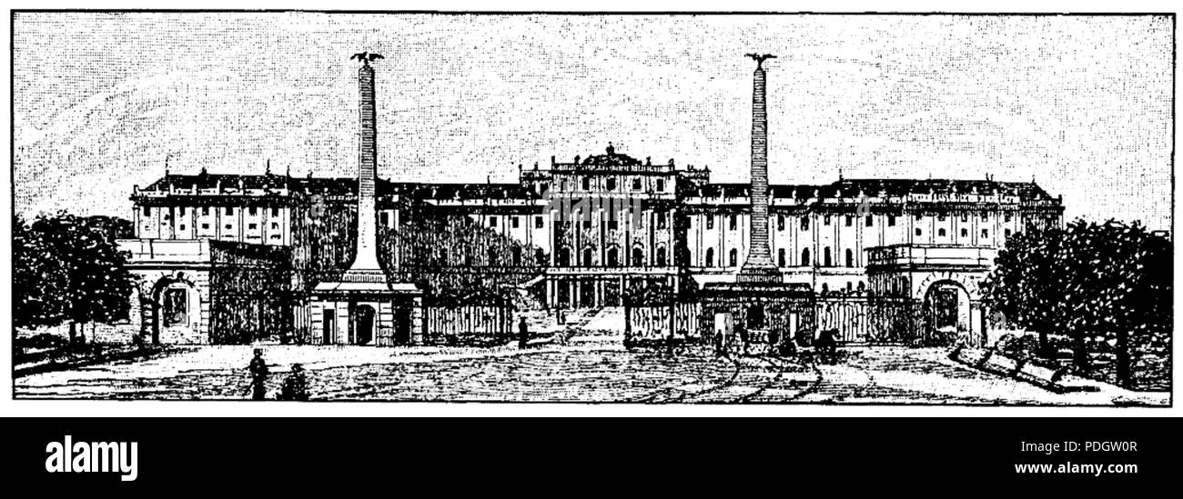 214 Lustslottet Schönbrunn, Nordisk familjebok Stock Photo - Alamy