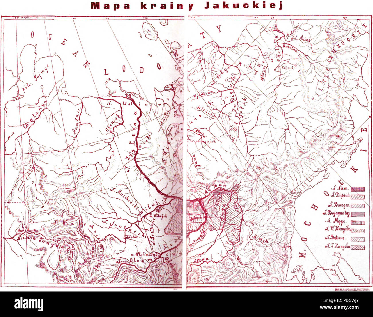 Yakutsk map hi-res stock photography and images - Alamy