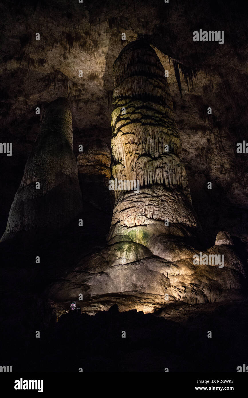 A geological formation of rocks in Carlsbad Cavern National Park, New ...