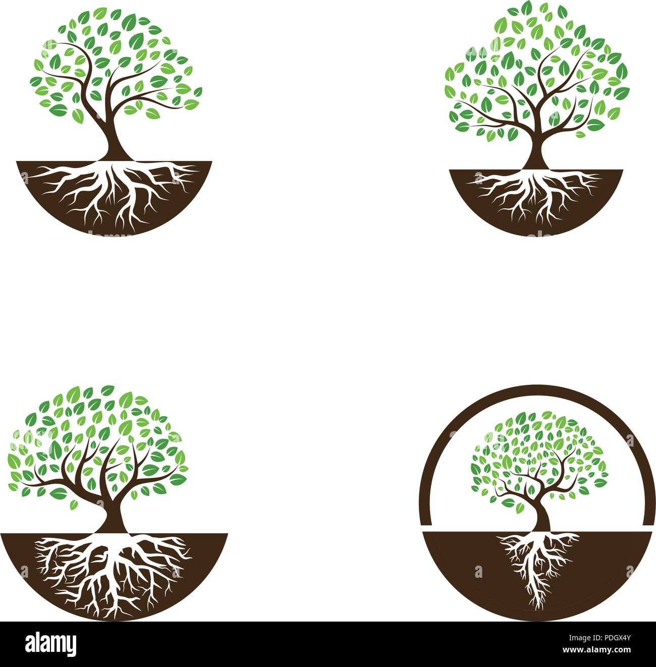 Logos of green Tree leaf ecology nature element vector Stock Vector ...