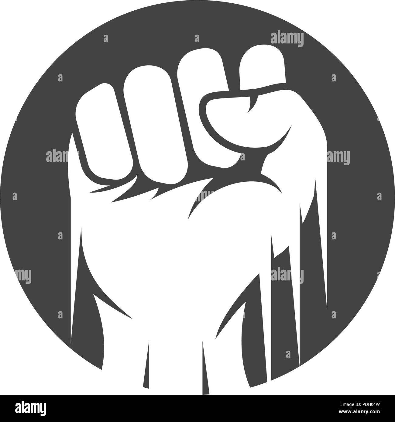 Hand strong vector icon illustration logo template Stock Vector Image ...