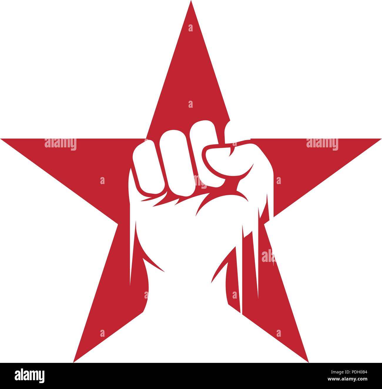 Hand strong vector icon illustration logo template Stock Vector Image ...