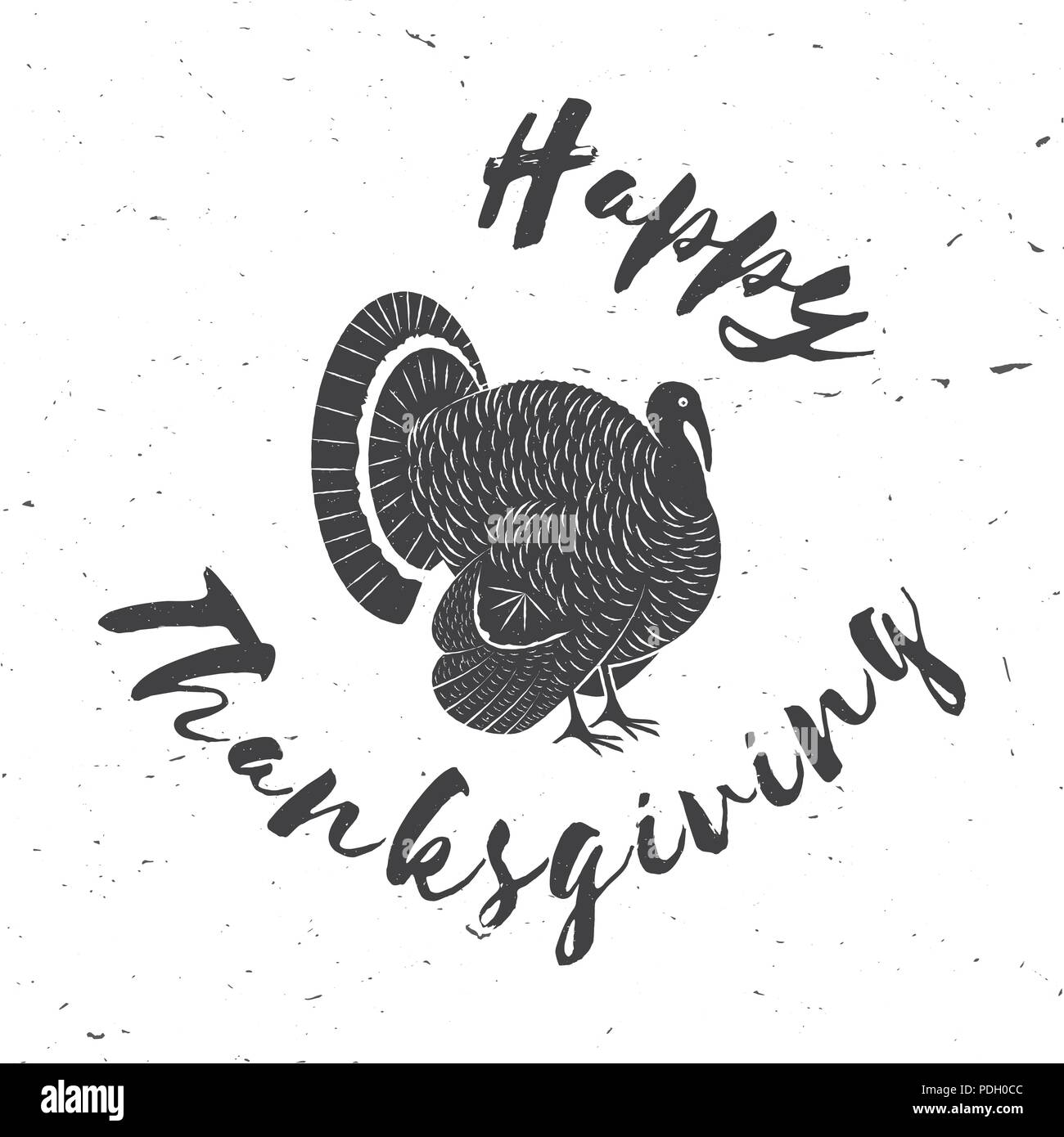 Happy Thanksgiving. Thanksgiving retro badge. Concept for shirt or logo ...